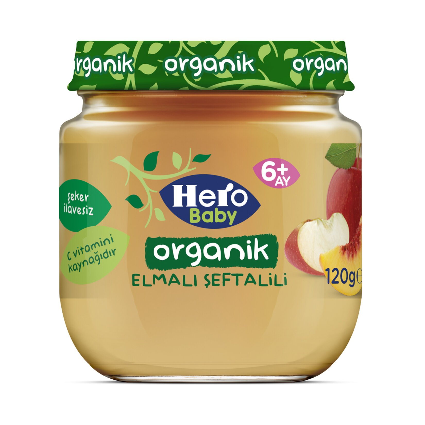 HERO BABY ORGANİK ELMA ŞEFTALİ KAVANOZ MAMA 120GRX6 – ABYSS | FMCG